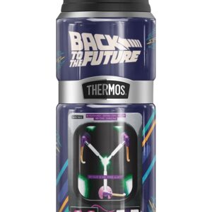 Back To The Future Powered By Flux Capacitor THERMOS STAINLESS KING Stainless Steel Drink Bottle, Vacuum insulated & Double Wall, 24oz