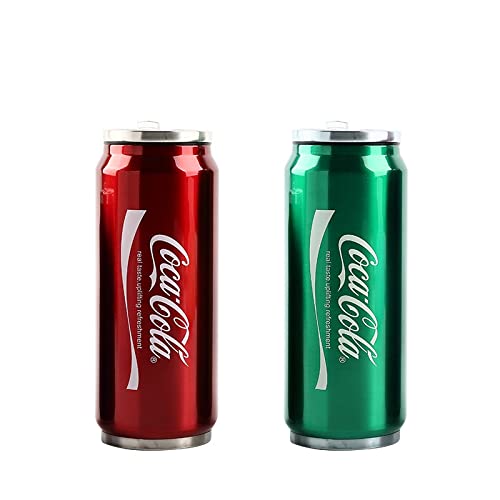 Gift Cup Creative Coke Can Sports Water Cup 304 Stainless Steel Thermos Coke Cup Portable Thermos Outdoor Water Cup Travel (Capacity : 450ML, Color : Silver)