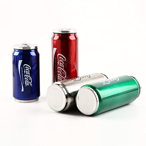 Gift Cup Creative Coke Can Sports Water Cup 304 Stainless Steel Thermos Coke Cup Portable Thermos Outdoor Water Cup Travel (Capacity : 450ML, Color : Silver)