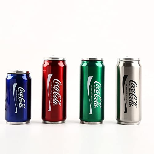 Gift Cup Creative Coke Can Sports Water Cup 304 Stainless Steel Thermos Coke Cup Portable Thermos Outdoor Water Cup Travel (Capacity : 450ML, Color : Silver)