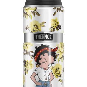 Betty Boop Yellow Flowers THERMOS STAINLESS KING Stainless Steel Drink Bottle, Vacuum insulated & Double Wall, 24oz