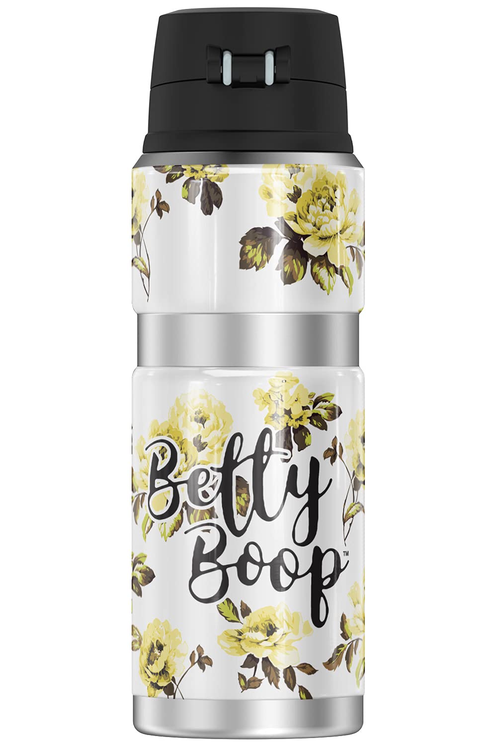 Betty Boop Yellow Flowers THERMOS STAINLESS KING Stainless Steel Drink Bottle, Vacuum insulated & Double Wall, 24oz