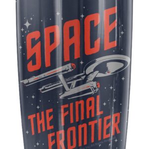 LOGOVISION Star Trek Space The Final Frontier Stainless Steel Tumbler 20 oz Coffee Travel Mug/Cup, Vacuum Insulated & Double Wall with Leakproof Sliding Lid | Great for Hot Drinks and Cold Beverages