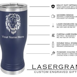 LaserGram 14oz Vacuum Insulated Pilsner Mug, MD Medical Doctor, Personalized Engraving Included (Navy Blue)