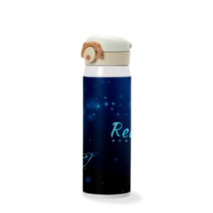 Kids Water Bottle Reiki Energy Light Starry Stainless Steel Travel Mug for School Lunch Vacuum Insulated Cups Flask with Locking Push-Button Lid (17 oz)