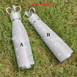 Thermos Cup Travel Mug Bling Rhinestone Shinning Water Bottle Stainless Steel Diamond Flask Vacuum Bottle for Home Christmas Valentine's Day Birthday Gift,B