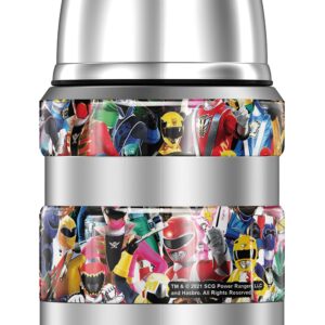 Power Rangers Crowd of Rangers THERMOS STAINLESS KING Stainless Steel Food Jar with Folding Spoon, Vacuum insulated & Double Wall, 16oz