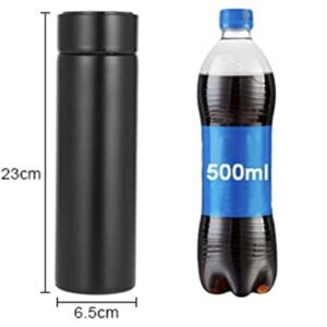 Thermo LED Temp Water bottle (Black) long lasting Temperature, Double Vacuum Insulated Water Bottle, Sport, Gym, Outdoor, Christmas gift, BPA Leak- Free, Keeps Liquid Hot or Cold