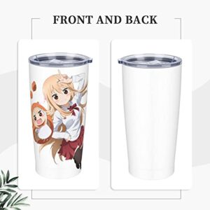 Anime Himouto Umaru-Chan Stainless Steel Thermal Water Cup 20oz With Lid And Straw Coffee Cup, Travel Thermos Cup