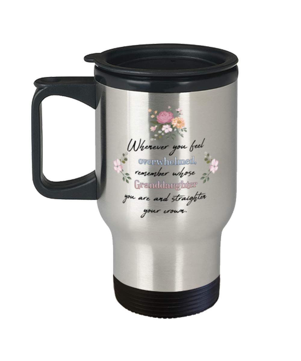 Granddaughter Travel Mug - whenever you feel overwhelmed - Granddaughter From Grandma Graduation Birthday