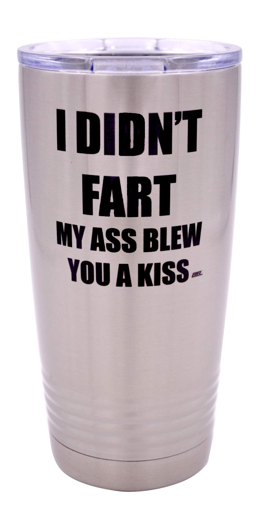 Rogue River Tactical Funny Blew You a Kiss Large 20 Ounce Travel Tumbler Mug Cup w/Lid Vacuum Insulated Hot or Cold Sarcastic Work