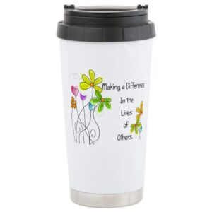 cafepress caregiver quote travel mug stainless steel travel mug, insulated 20 oz. coffee tumbler