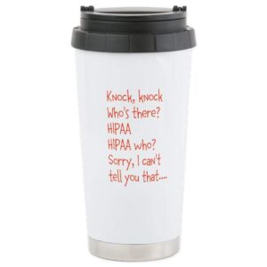 cafepress funny medical joke stainless steel travel mug stainless steel travel mug, insulated 20 oz. coffee tumbler