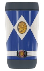 thermos power rangers blue ranger emblem guardian collection stainless steel travel tumbler, vacuum insulated & double wall, 12 oz.