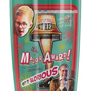 A Christmas Story Glorious Major Award Stainless Steel Tumbler 20 oz Coffee Travel Mug/Cup, Vacuum Insulated & Double Wall with Leakproof Sliding Lid | Great for Hot Drinks and Cold Beverages