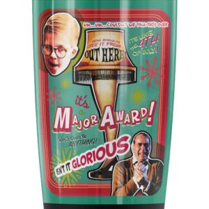 A Christmas Story Glorious Major Award Stainless Steel Tumbler 20 oz Coffee Travel Mug/Cup, Vacuum Insulated & Double Wall with Leakproof Sliding Lid | Great for Hot Drinks and Cold Beverages