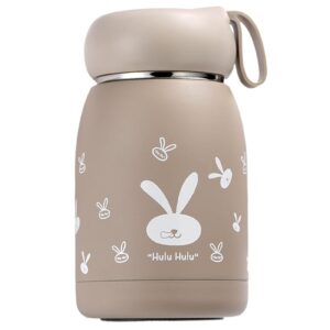 ZTGD Cute Insulated Water Bottle 320ml for Kid and Lady,Kawaii Thermos Cup with Led Display and Cute Pattern,Stainless Steel Coffee Vacuum Thermos Bottle Keep Drinks Hot or Cold for Travel School Off