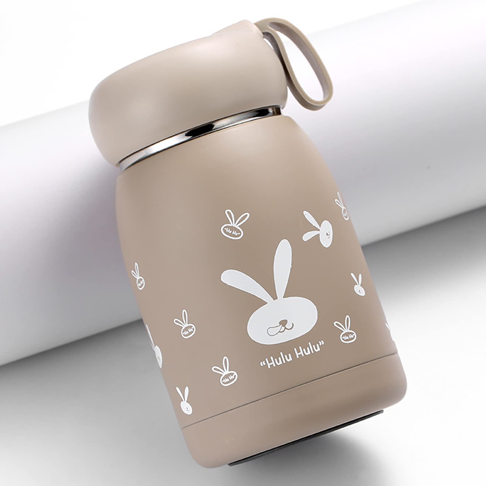 ZTGD Cute Insulated Water Bottle 320ml for Kid and Lady,Kawaii Thermos Cup with Led Display and Cute Pattern,Stainless Steel Coffee Vacuum Thermos Bottle Keep Drinks Hot or Cold for Travel School Off