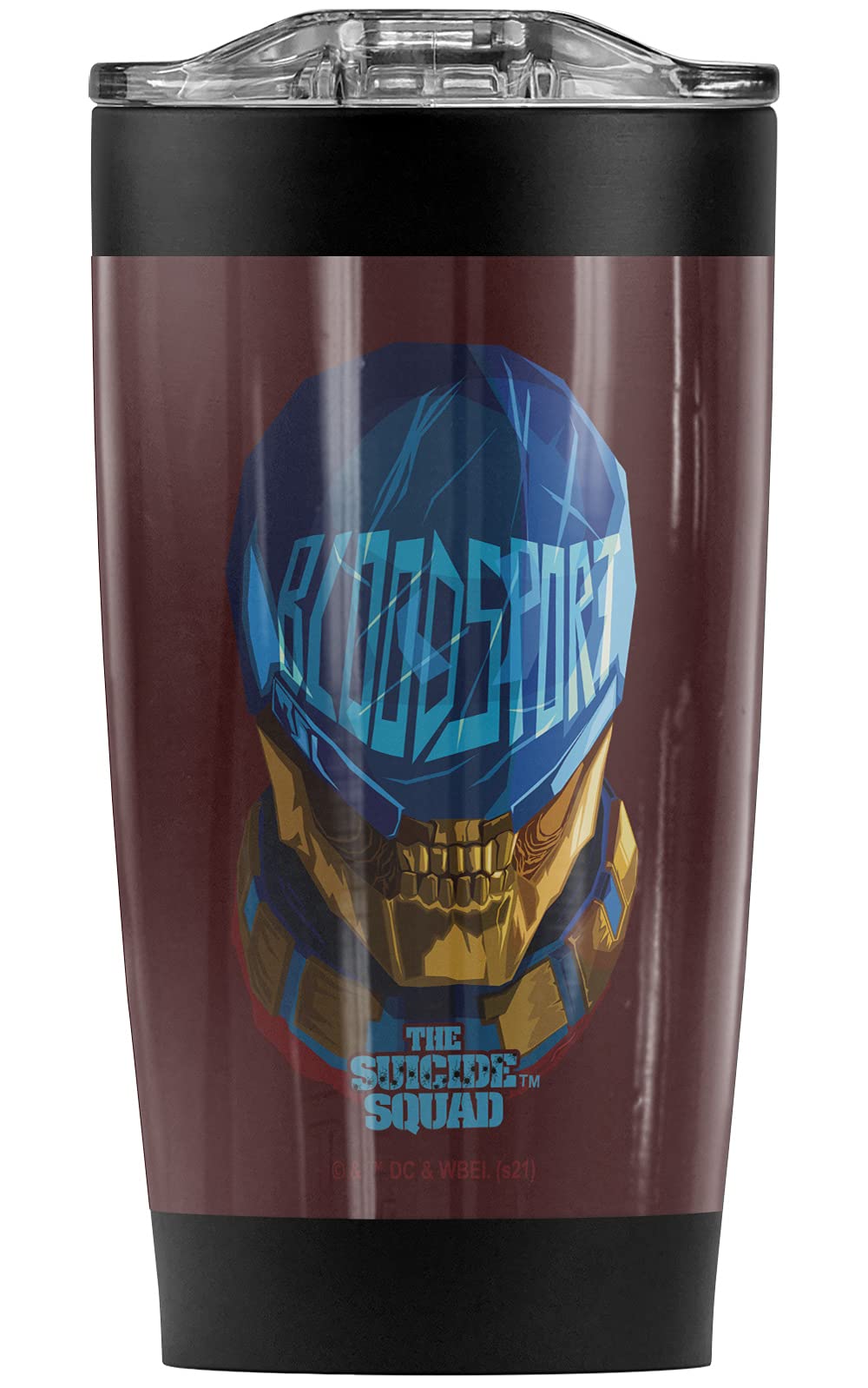 Suicide Squad 2 Bloodsport Illustration Stainless Steel Tumbler 20 oz Coffee Travel Mug/Cup, Vacuum Insulated & Double Wall with Leakproof Sliding Lid | Great for Hot Drinks and Cold Beverages