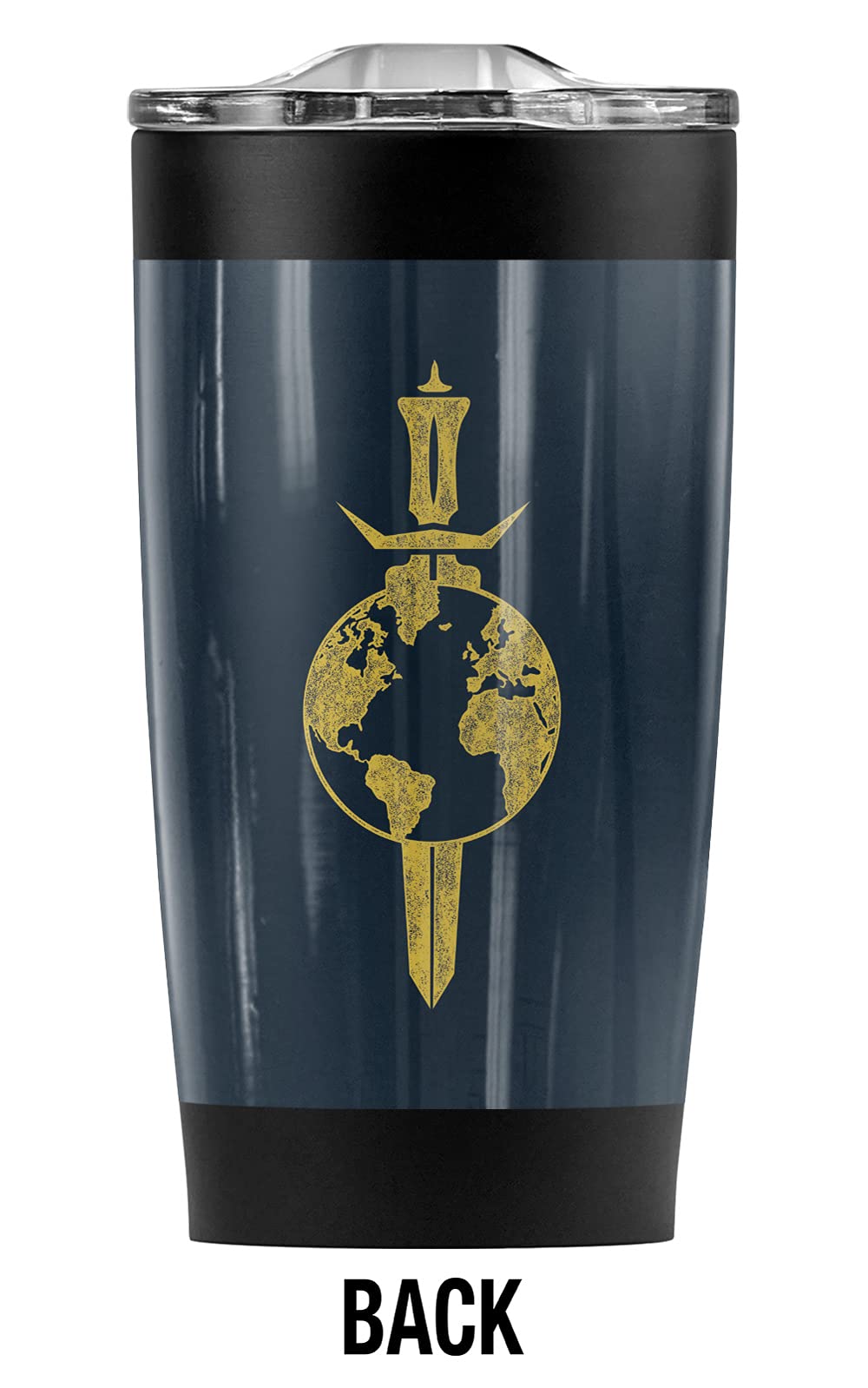 LOGOVISION Star Trek Terran Empire Symbol Stainless Steel Tumbler 20 oz Coffee Travel Mug/Cup, Vacuum Insulated & Double Wall with Leakproof Sliding Lid | Great for Hot Drinks and Cold Beverages