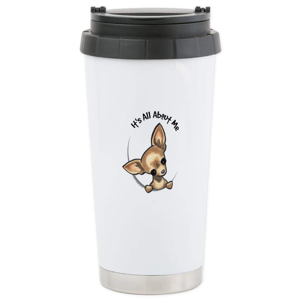 CafePress Tan Chihuahua IAAM Stainless Steel Travel Mug Stainless Steel Travel Mug, Insulated 20 oz. Coffee Tumbler