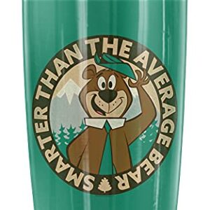 Logovision Yogi Bear Smarter Than Average Stainless Steel Tumbler 20 oz Coffee Travel Mug/Cup, Vacuum Insulated & Double Wall with Leakproof Sliding Lid | Great for Hot Drinks and Cold Beverages