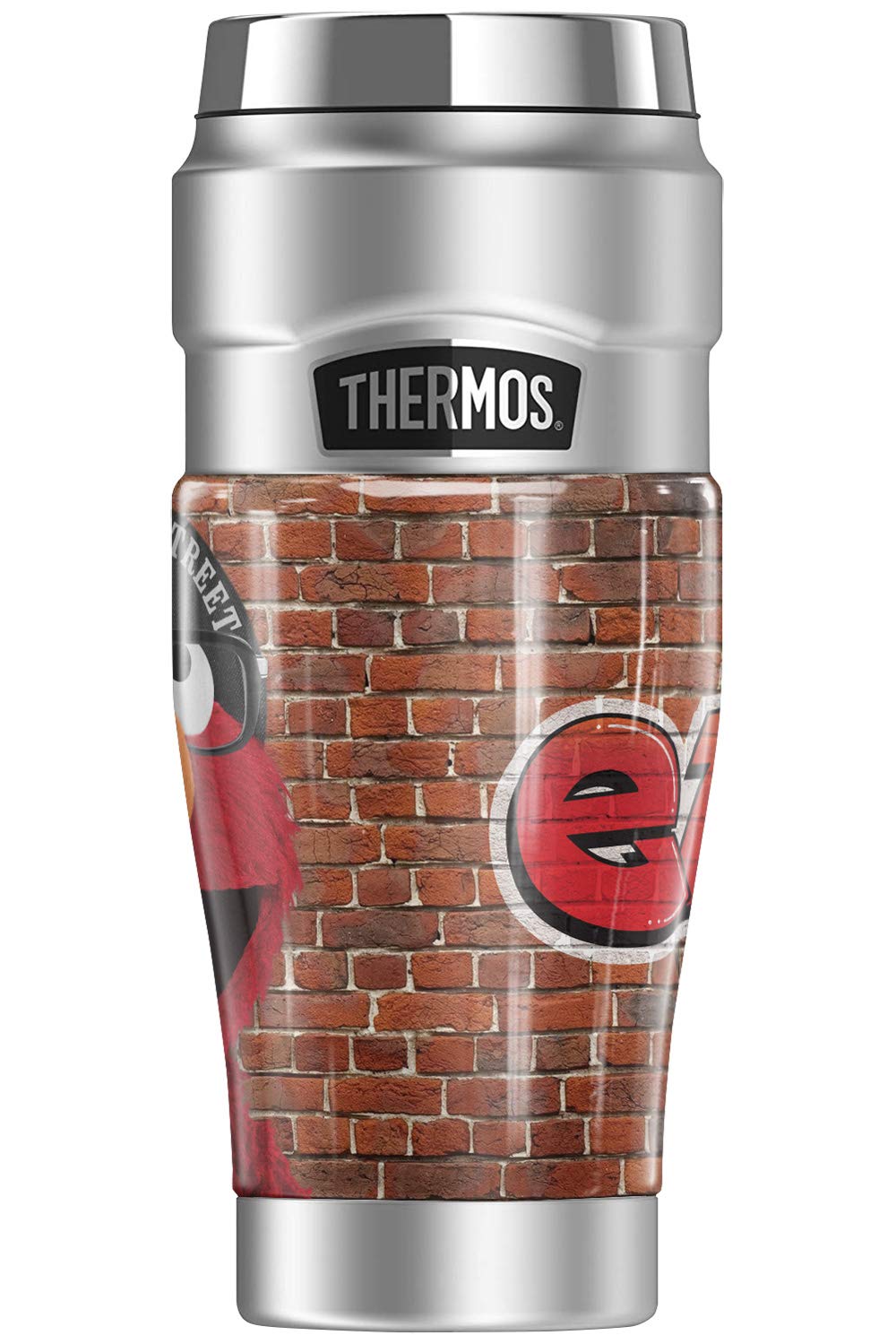 THERMOS Sesame Street Urban Elmo Graffiti STAINLESS KING Stainless Steel Travel Tumbler, Vacuum insulated & Double Wall, 16oz