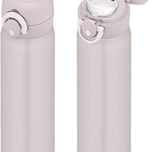 Thermos JNR-501LTD PGG Water Bottle, Vacuum Insulated Travel Mug, 16.9 fl oz (500 ml), Pink Greige