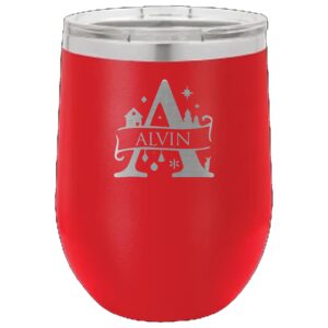 Christmas Personalized Name Tumbler, Laser Engraved Coffee Mug Gift Idea, Insulated Hot and Cold Drinks with Stainless Steel Cup, Unique gift for holiday season