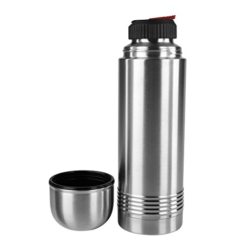 Emsa 1.0 L Vacuum Flask Senator 33.8oz. from Stainless Steel, 1,000 ml, Silver