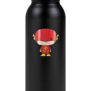 DC Flash - Flash OFFICIAL Flash Chibi 24 oz Insulated Canteen Water Bottle, Leak Resistant, Vacuum Insulated Stainless Steel with Loop Cap, Black