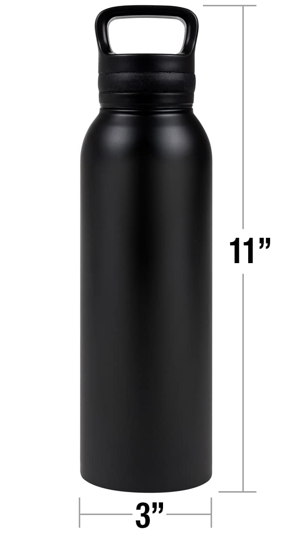 DC Flash - Flash OFFICIAL Flash Chibi 24 oz Insulated Canteen Water Bottle, Leak Resistant, Vacuum Insulated Stainless Steel with Loop Cap, Black