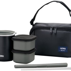 THERMOS heat insulation lunch box about 0.8 Go matte black DBQ-362 MTBK (Japan Import)