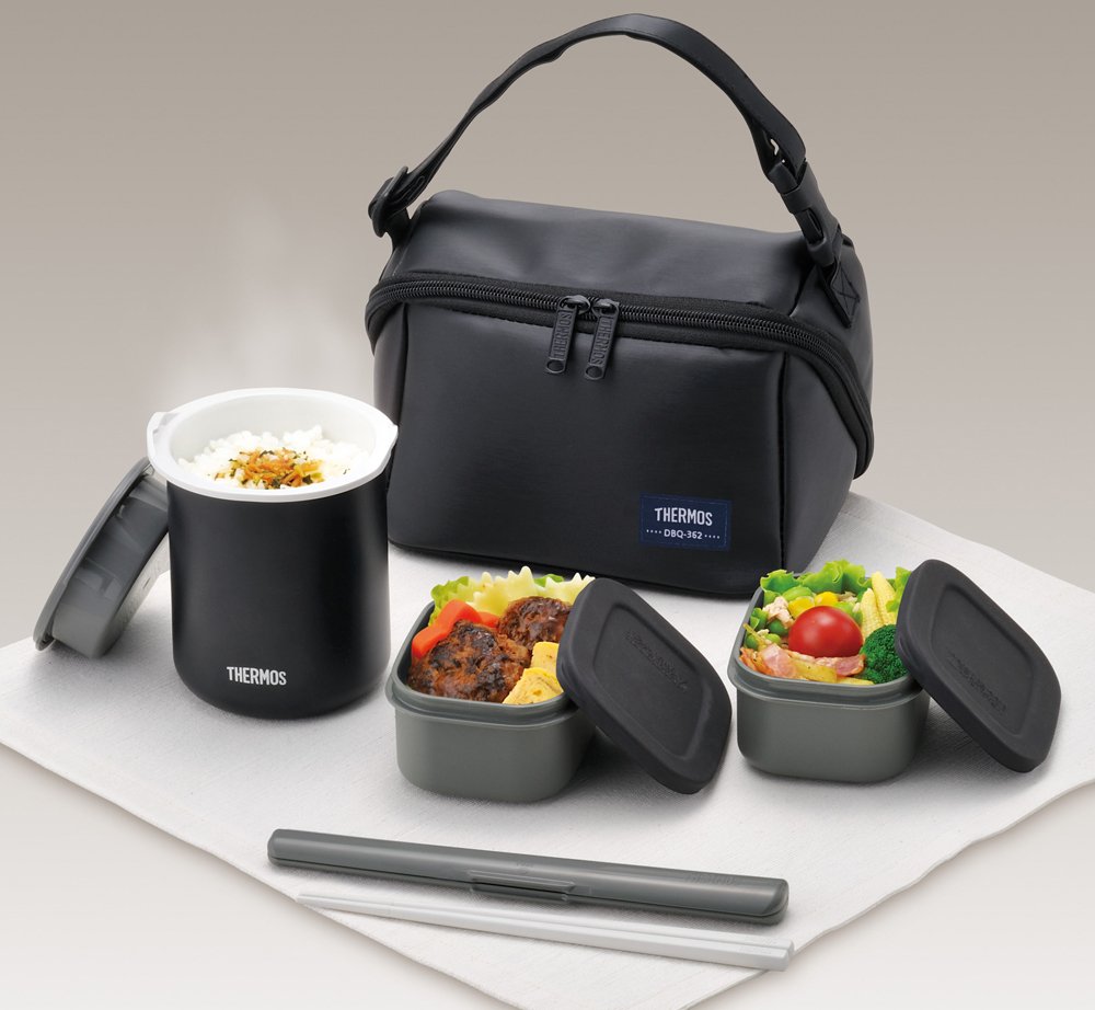 THERMOS heat insulation lunch box about 0.8 Go matte black DBQ-362 MTBK (Japan Import)