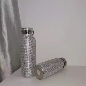 YJHY Diamond Thermos Bottle,Cup Water Bottle Sparkling High-end Insulated Bottle Bling Rhinestone Stainless Steel Thermal Bottle Diamond Thermo (350ml)