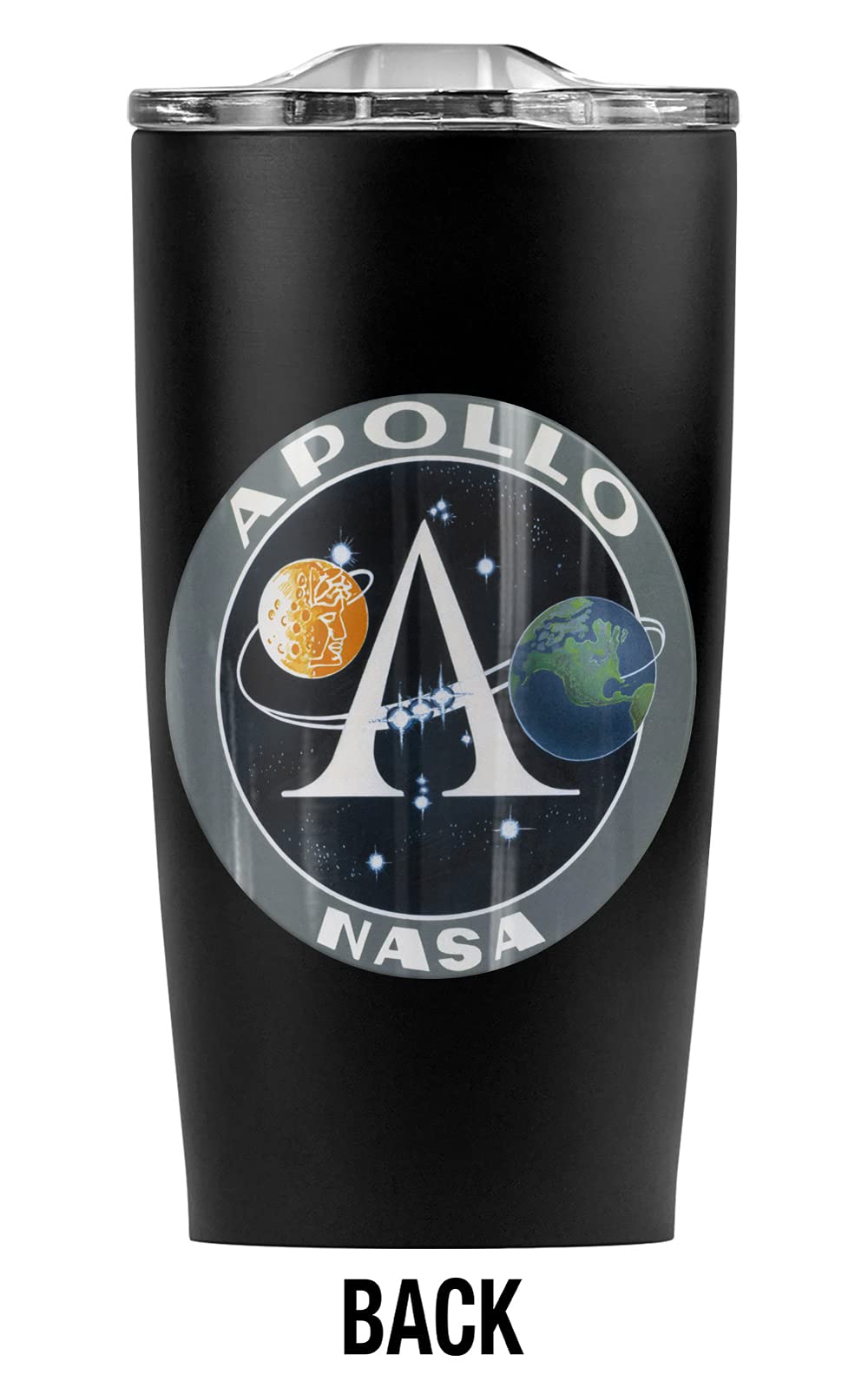 NASA Apollo Mission Patch Stainless Steel Tumbler 20 oz Coffee Travel Mug/Cup, Vacuum Insulated & Double Wall with Leakproof Sliding Lid | Great for Hot Drinks and Cold Beverages