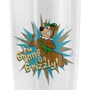 Logovision Yogi Bear Going Grizzly Stainless Steel Tumbler 20 oz Coffee Travel Mug/Cup, Vacuum Insulated & Double Wall with Leakproof Sliding Lid | Great for Hot Drinks and Cold Beverages