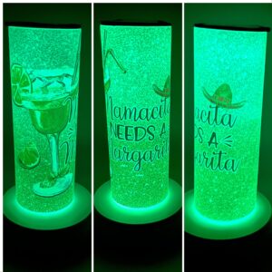 Glow in the Dark Mamacita Needs a Margarita Tumbler Cup