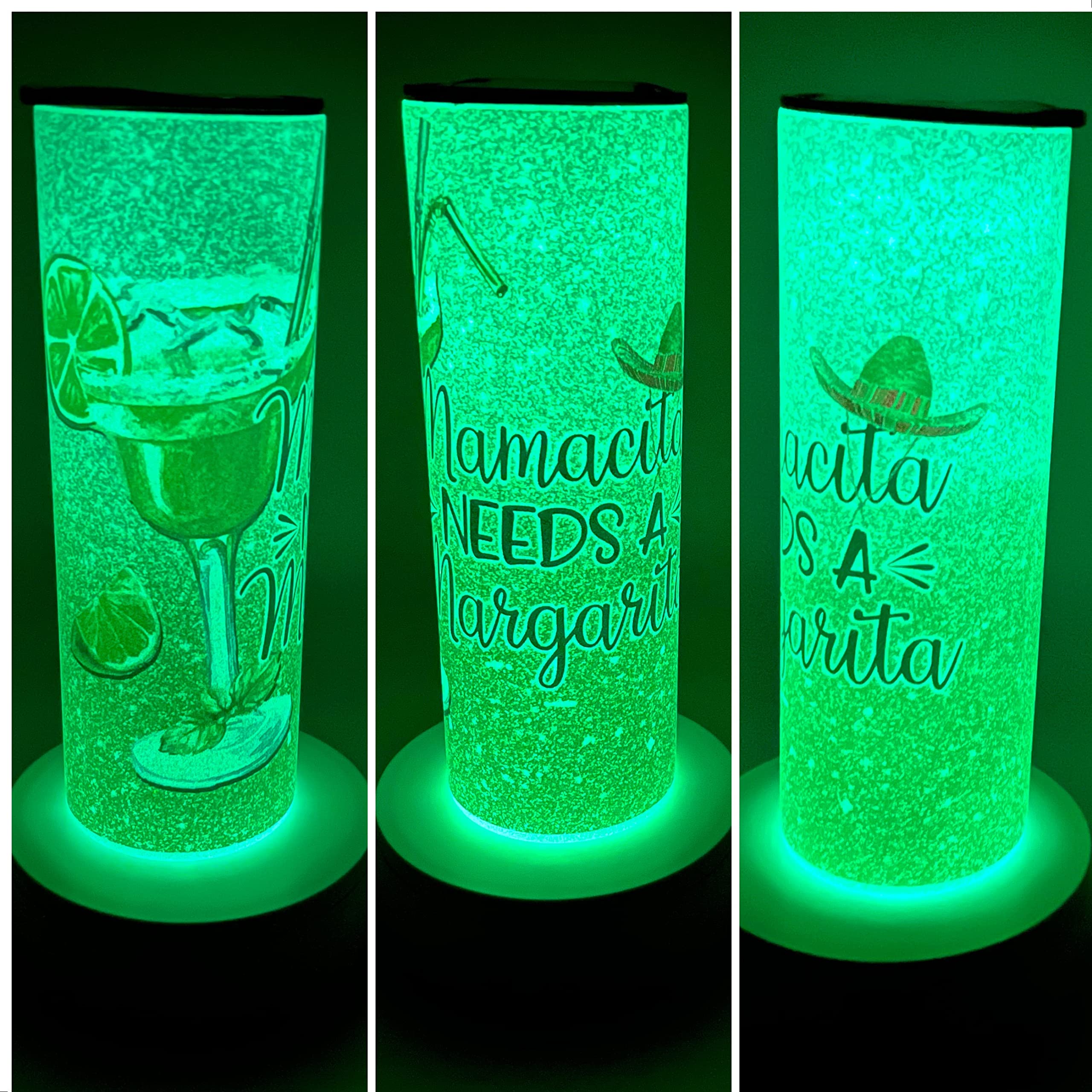 Glow in the Dark Mamacita Needs a Margarita Tumbler Cup