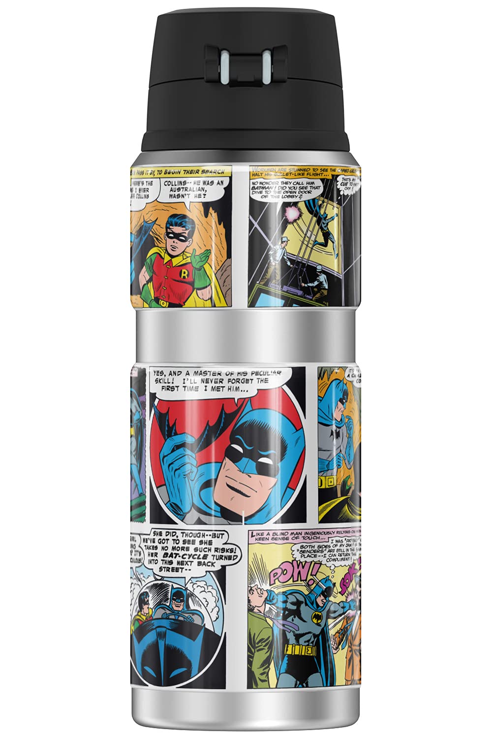 Batman Batman Comic Panels THERMOS STAINLESS KING Stainless Steel Drink Bottle, Vacuum insulated & Double Wall, 24oz