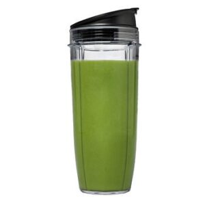 Original 24oz Nutri Ninja Compact Cup with New Sip and Seal Lid BL450 (Transparent)