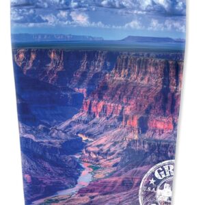 Mugzie Grand Canyon Travel Mug with Insulated Wetsuit Cover, 16 oz, Multicolor