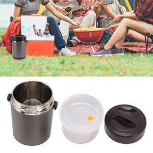 Zerodis Insulated Food Container, 304 Stainless Steel Insulation Vacuum Food Jar High Density Design Vacuum Food Jar 2l Dark Gray Durable Insulated Food Container