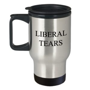 zapbest Funny Coffee Mug Liberal Tears Political Novelty Cup Coffee Mug For Republicans or Conservative 14 oz Travel Mugs