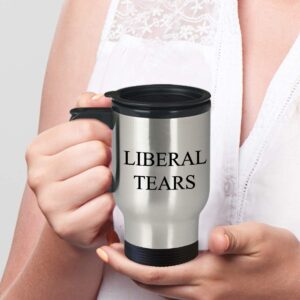 zapbest Funny Coffee Mug Liberal Tears Political Novelty Cup Coffee Mug For Republicans or Conservative 14 oz Travel Mugs