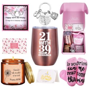 60th birthday gifts for women, fabulous funny happy birthday gift for mom, best friend, sister, wife, aunt turning 60 years old, 60th bday gifts women