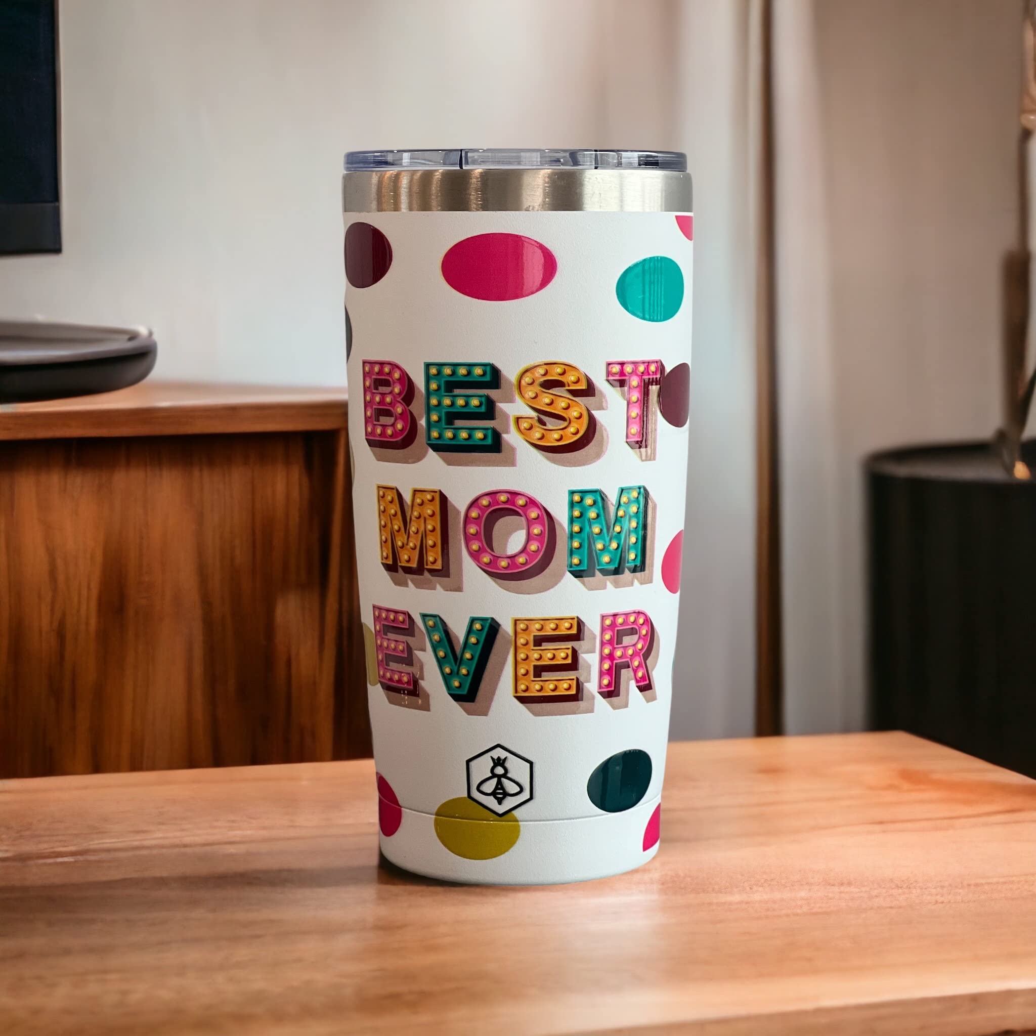 Biddlebee Gifts for Mom Travel Coffee Mug w/Slider Lid | 20oz Spill Proof Stainless Steel Insulated Cup | Mom Gifts | Mothers Day Gifts | Birthday Gifts for Mom | Mama Gifts | Best Mom Ever