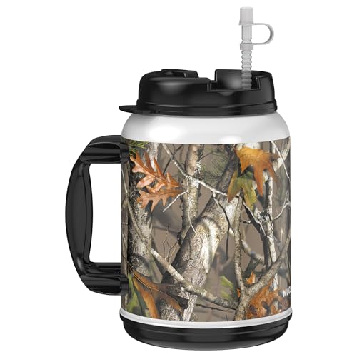 Mugs N Coffee 64 oz NextCamo Mug with Reusable Straw - BPA Free - Made in the USA