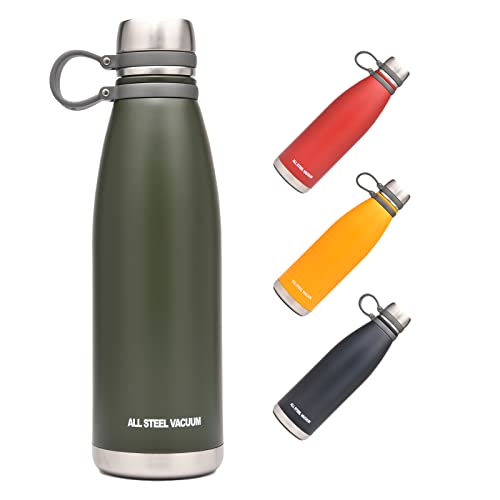 LJNYIE Metal Water Bottles Insulated 22/28/37oz Stainless Steel 18/10 Vacuum Reusable Simply Modern Flask for Sports Boys Girls Flask Travel Gym Bike Water Bottles with Filter Handle