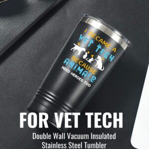 Onebttl Vet Tech Gifts, Appreciation Gifts for Veterinary Technologists on Christmas, Birthday and End of Year, 20 oz Stainless Steel Insulated Tumbler - Heroes